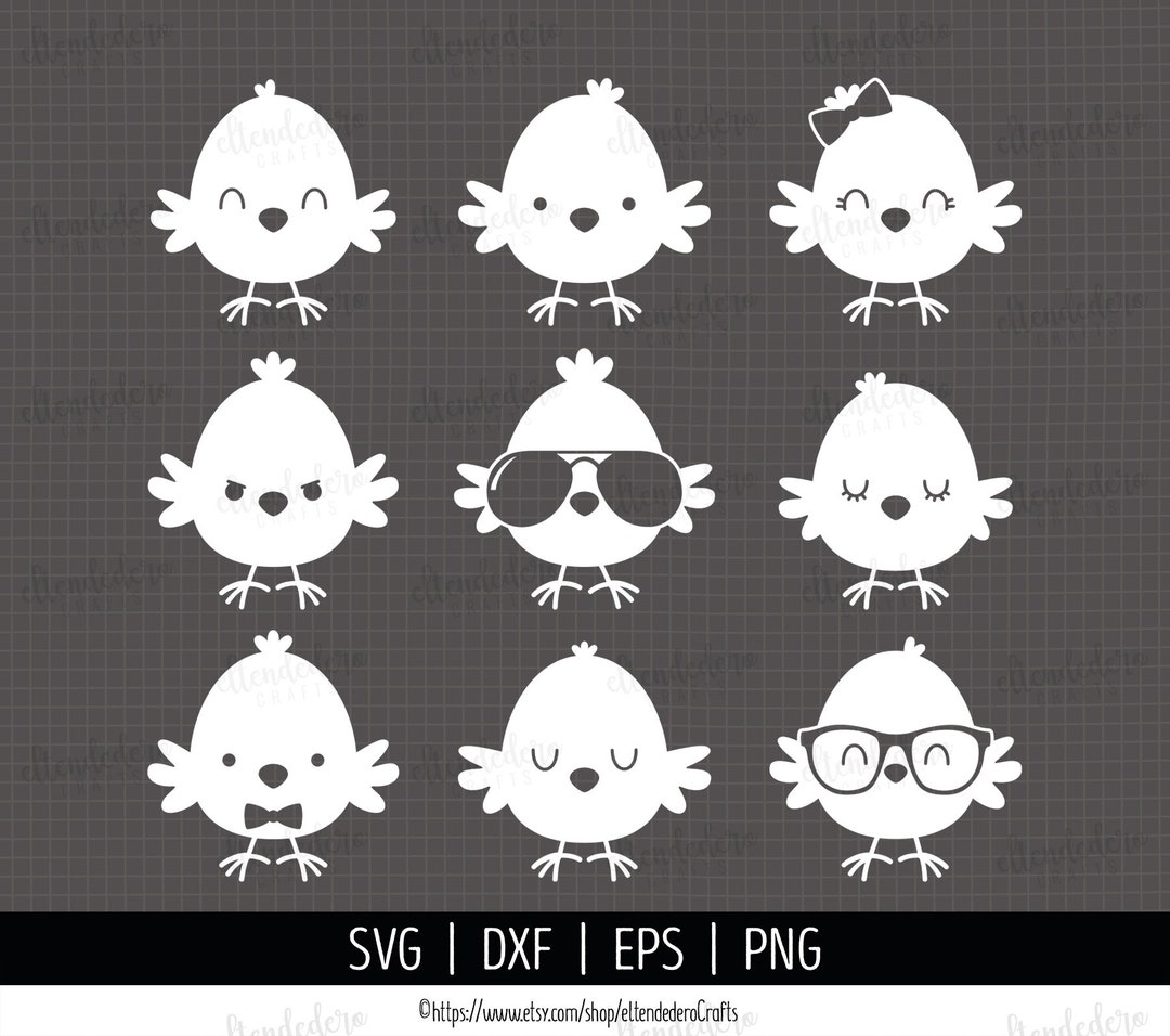 Chick SVG. Easter Chicks Bundle Clipart PNG. Chicken Boy - Girl Cut ...