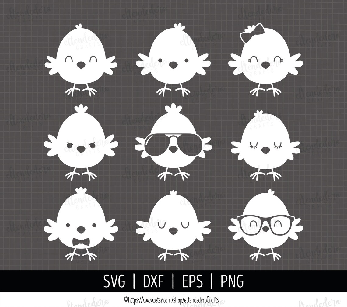 Chick SVG. Easter Chicks Bundle Clipart PNG. Chicken Boy - Etsy