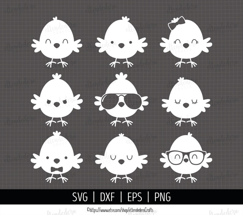 Chick SVG. Easter Chicks Bundle Clipart PNG. Chicken Boy - Girl Cut ...