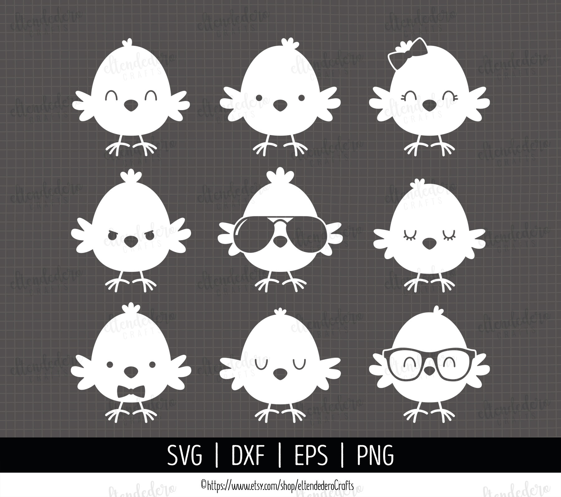 SVG Pollitos. Archivos Corte Pollos Pascua Infantil. Clipart - Etsy México