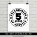 5 Years of Service SVG. Work Anniversary Shirt Files Cutting Machine ...
