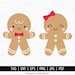 Gingerbread Girl SVG. Kids Christmas Gingerbread Boy Clipart PNG ...