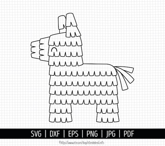 Donkey Pinata Outline