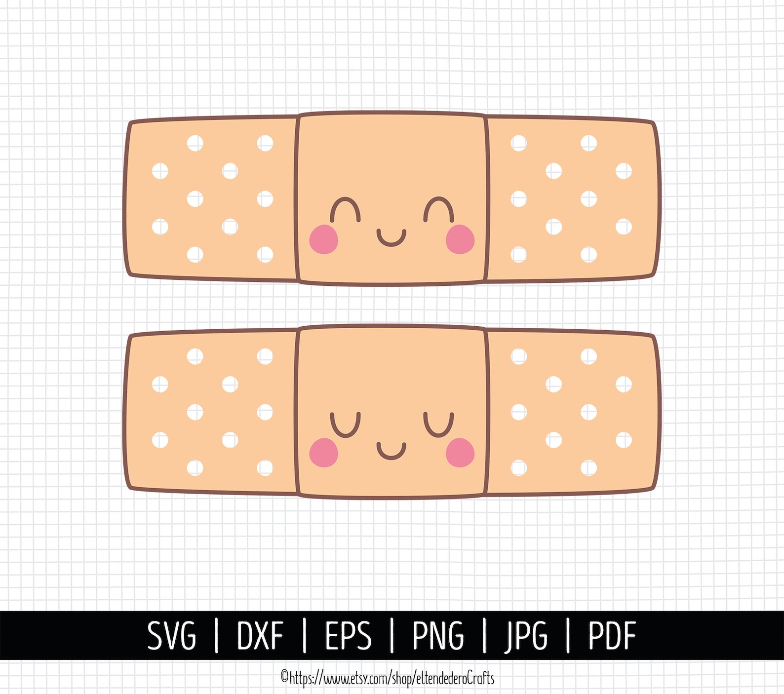 SVG Tirita Kawaii. Archivos de Tiritas Infantiles. Clipart Tiritas con ...