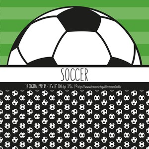 Soccer Digital Paper Pack With Soccer Balls Patterns. Sports ...