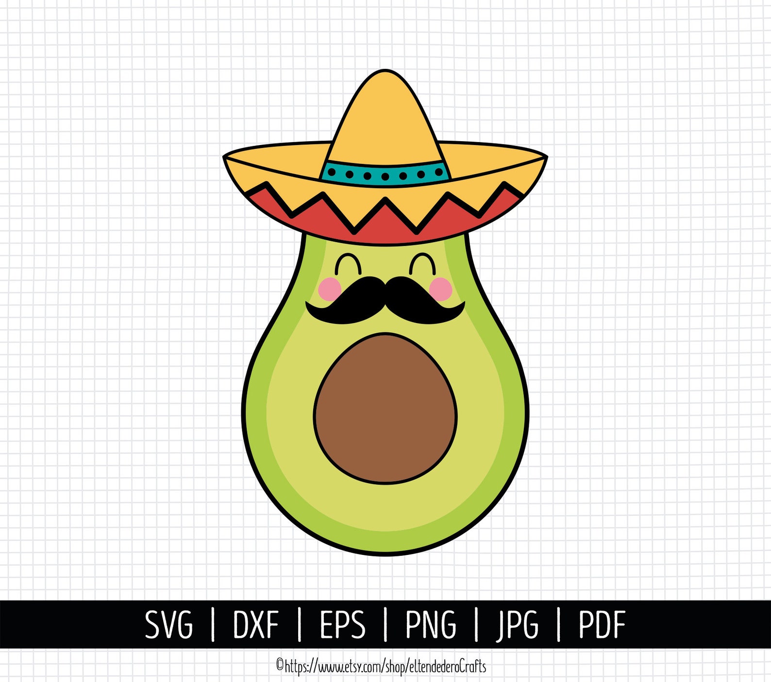 Avocado SVG. Fiesta Cinco De Mayo Cut Files. Mexican Food SVG - Etsy