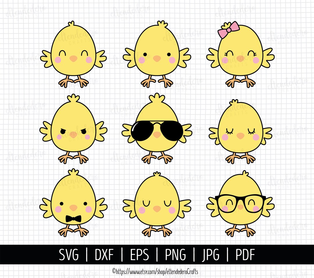 Chick SVG. Easter Chicks Bundle Clipart PNG. Chicken Boy - Girl Cut ...