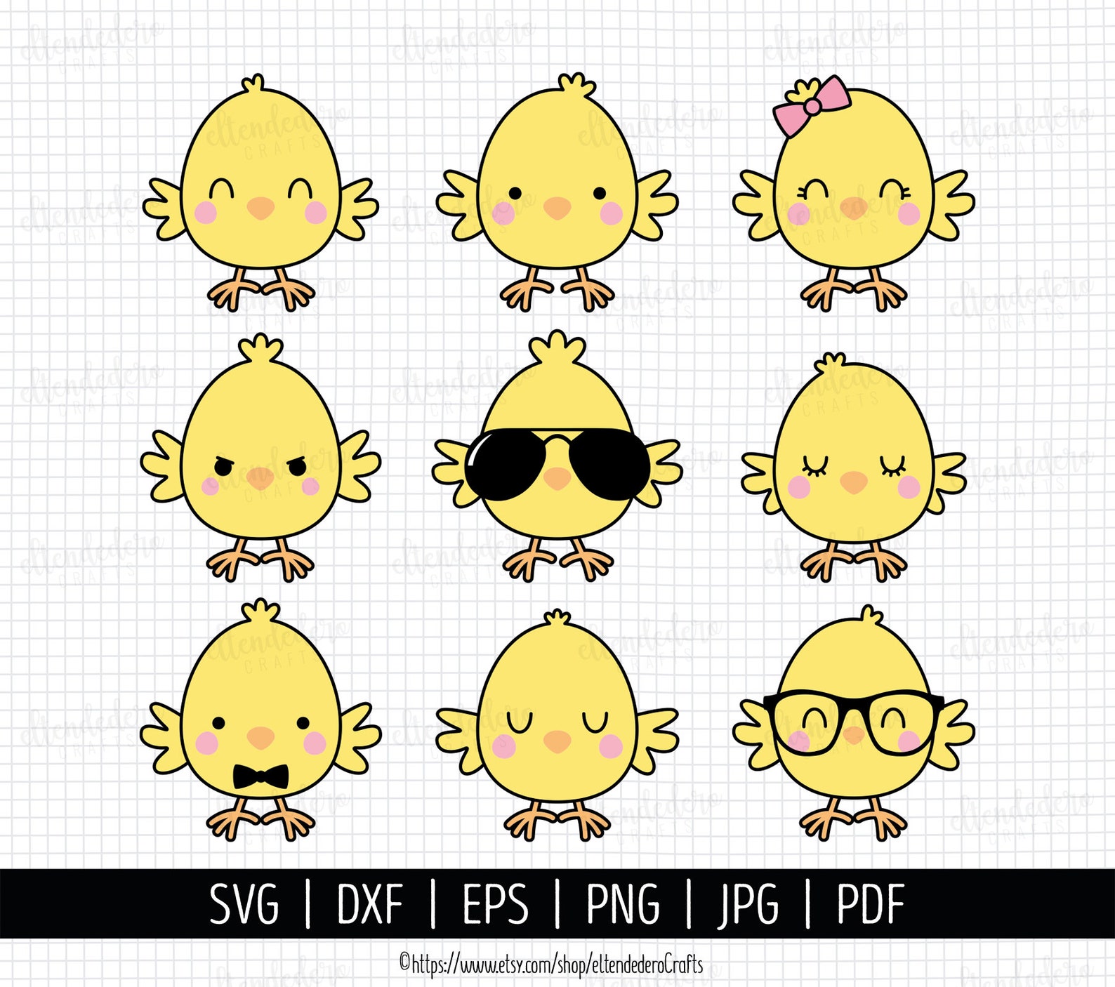 Chick SVG. Easter Chicks Bundle Clipart PNG. Chicken Boy - Etsy
