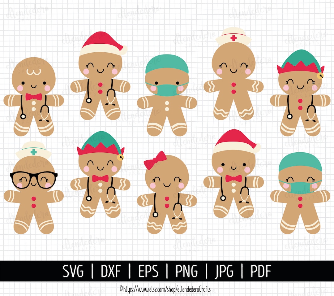 Gingerbread With Stethoscope SVG. Nurse Cookies Hospital Workers ...