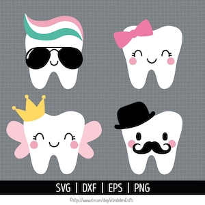 Tooth SVG. Tooth Fairy Bag Bundle Cut Files. Tooth for Girl | Etsy