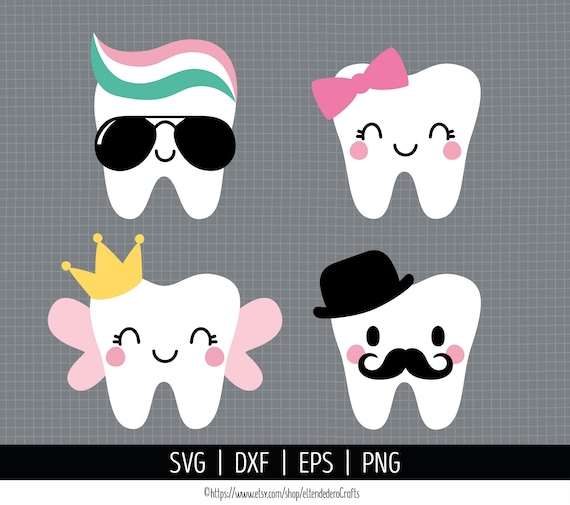 Tooth SVG. Tooth Fairy Bag Bundle Cut Files. Tooth for Girl - Etsy Canada