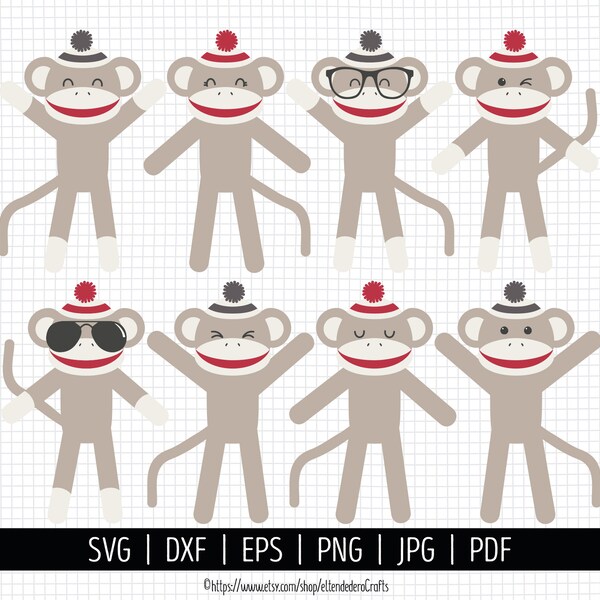 Sock Monkey Art - Etsy