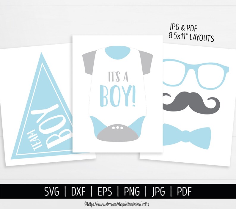 Gender Reveal Photo Booth Props SVG. Team Girl Team Boy Vector - Etsy