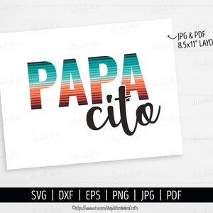 Papacito SVG. Papa Cito Cut Files. Spanish Mpadre PNG Clipart. - Etsy