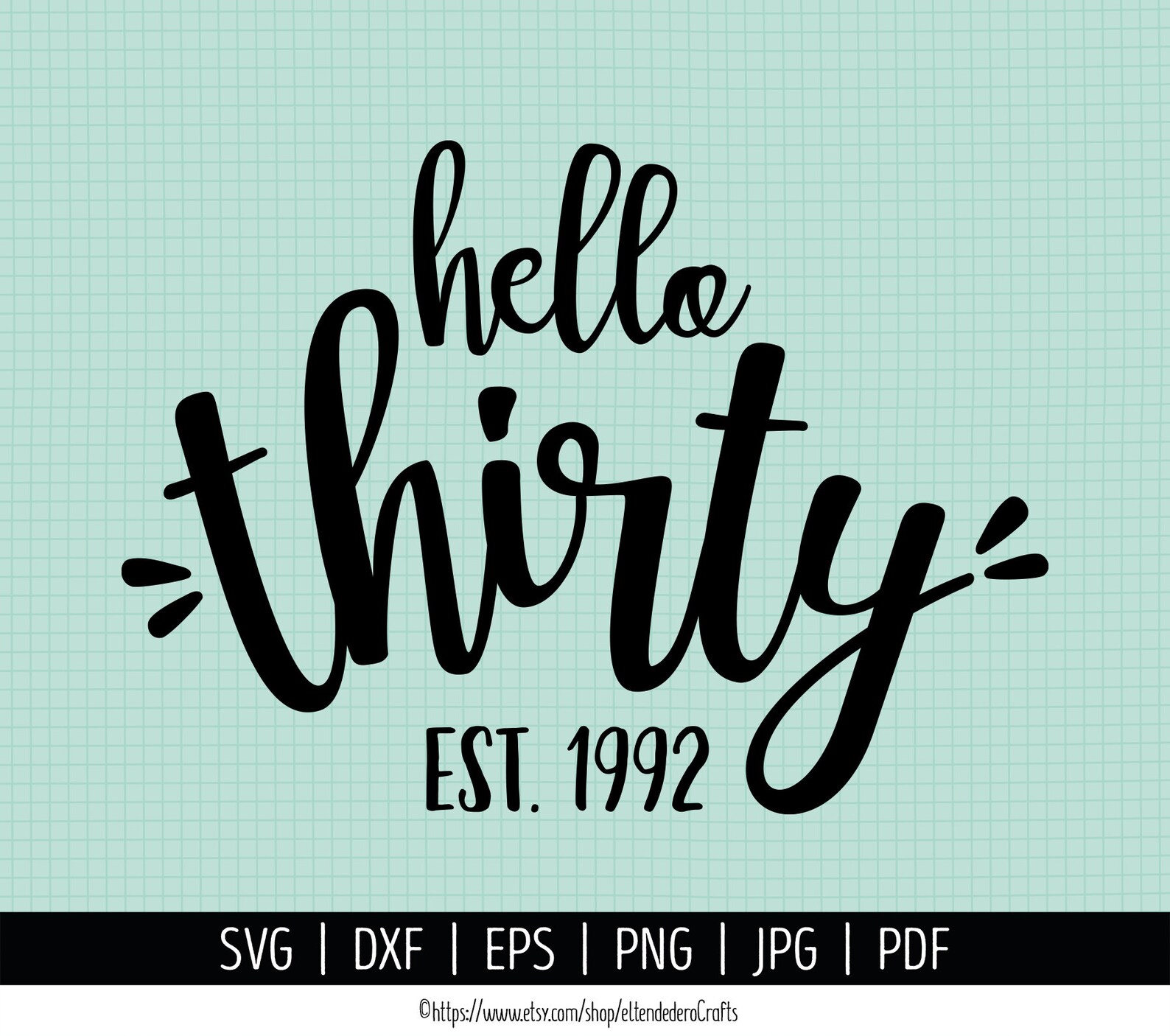 Hello Thirty SVG Cut File. 30th Birthday Shirt Vector for - Etsy