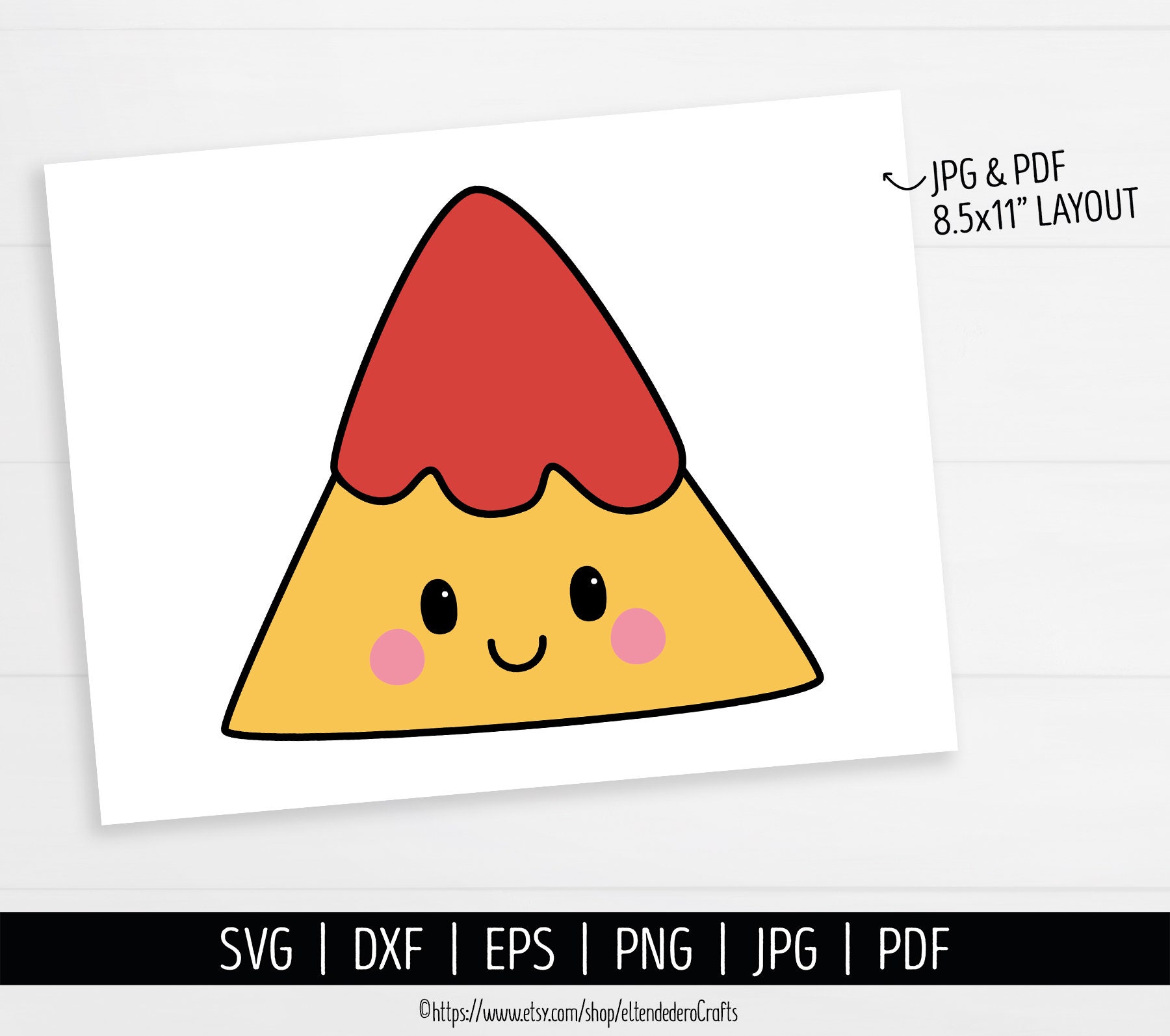 Nacho SVG. Cinco De Mayo Cut Files. Mexican Food SVG, Kawaii Nacho With ...