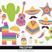 Cinco De Mayo Clipart. Mexican Festa Clip Art. Digital 5 De Mayo Party ...