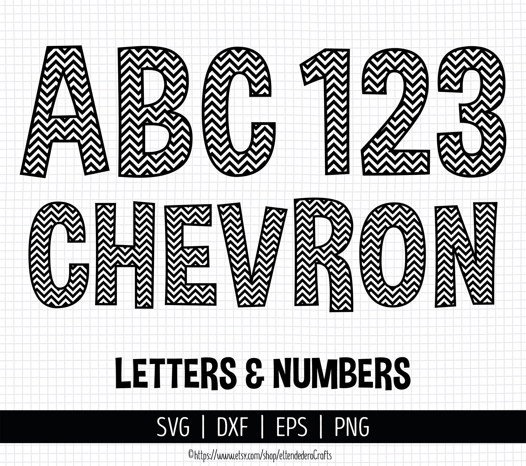 Chevron Alphabet SVG. Chevron Pattern Font Clipart. Letters | Etsy