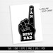 Number 1 Dad Fan Finger SVG. Father's Day Photo Props. Best Dad Foam ...