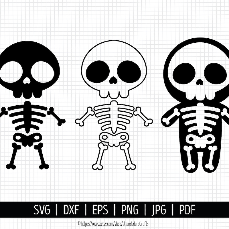 Skeleton Svg - Etsy