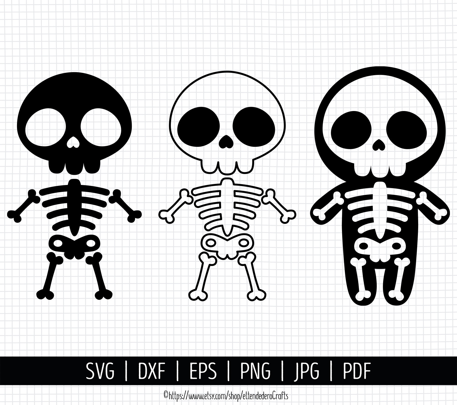 Cute Halloween Skeleton Clipart