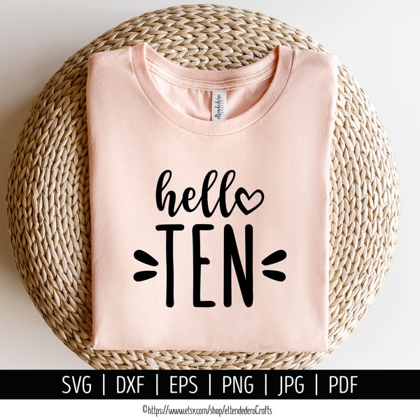 Ten Svg - Etsy