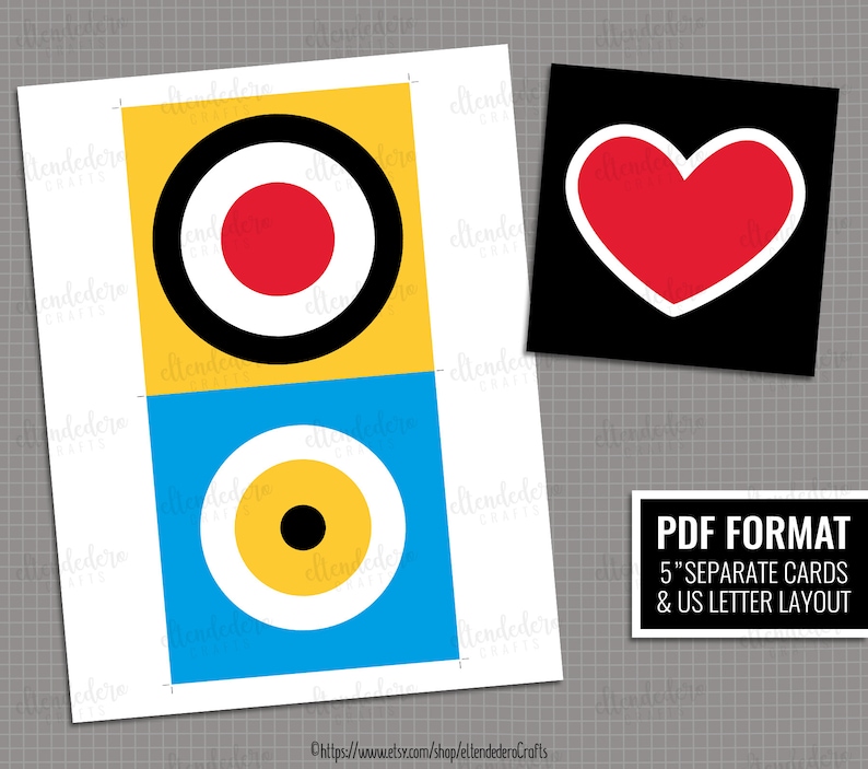 PRINTABLE High Contrast Baby Cards. Colored Sensory Flash Card, Infant ...