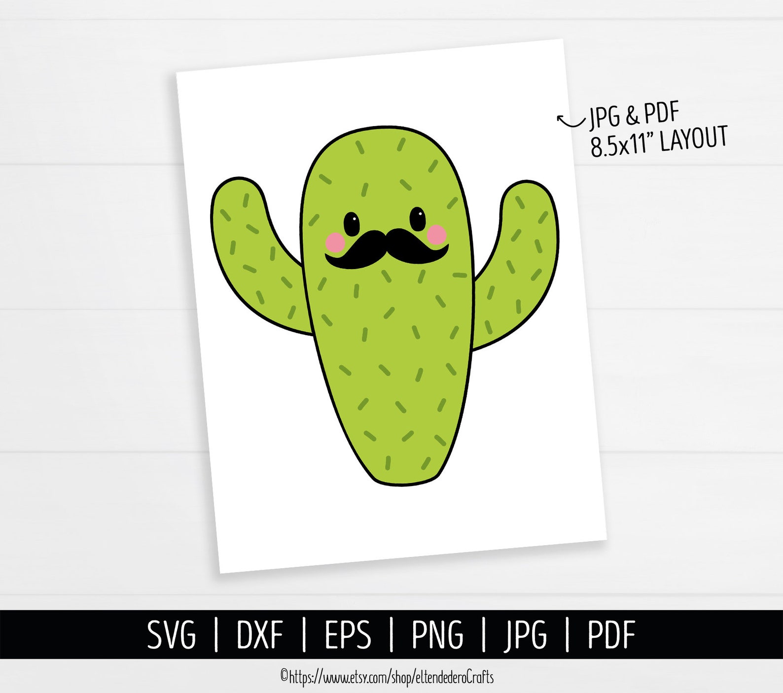Cute Cactus SVG. Kawaii Cacti Cut Files. Baby Cactus Bundle - Etsy