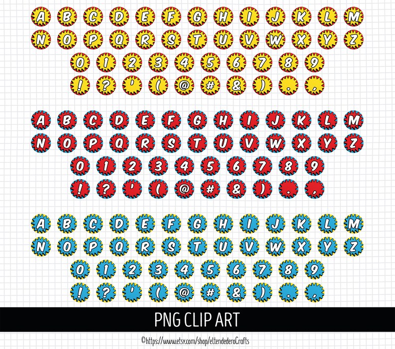 Superhero Alphabet Printable. Comic Book Letters and Numbers - Etsy