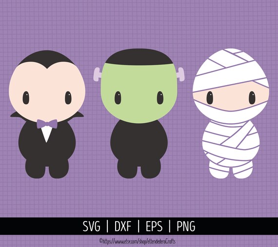 Baby Halloween Character SVG. Kids Halloween Clipart. Cute - Etsy