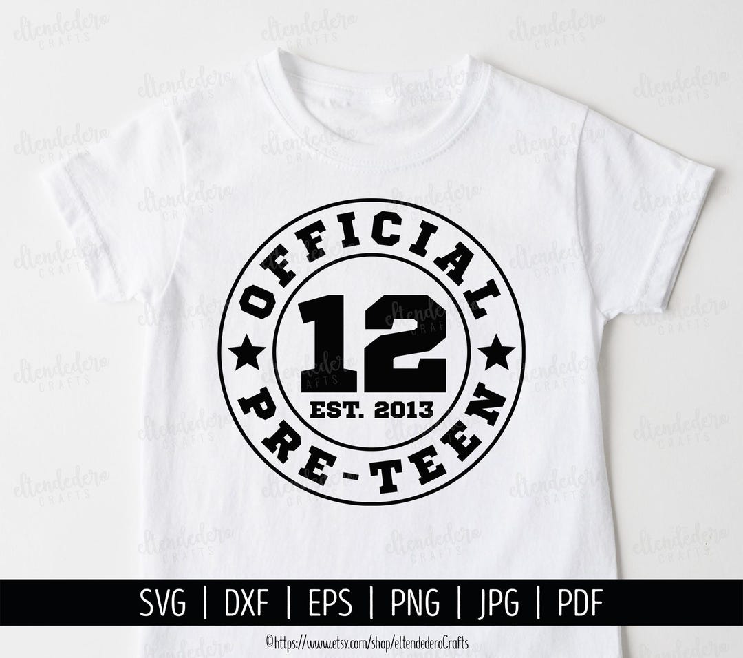 Twelve Est 2013 SVG. 12th Birthday Shirt Vector Cutting Machine. 12 ...