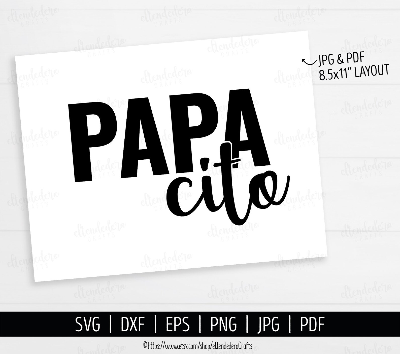 Papacito SVG. Papa Cito Cut Files. Spanish Padre PNG Clipart. - Etsy