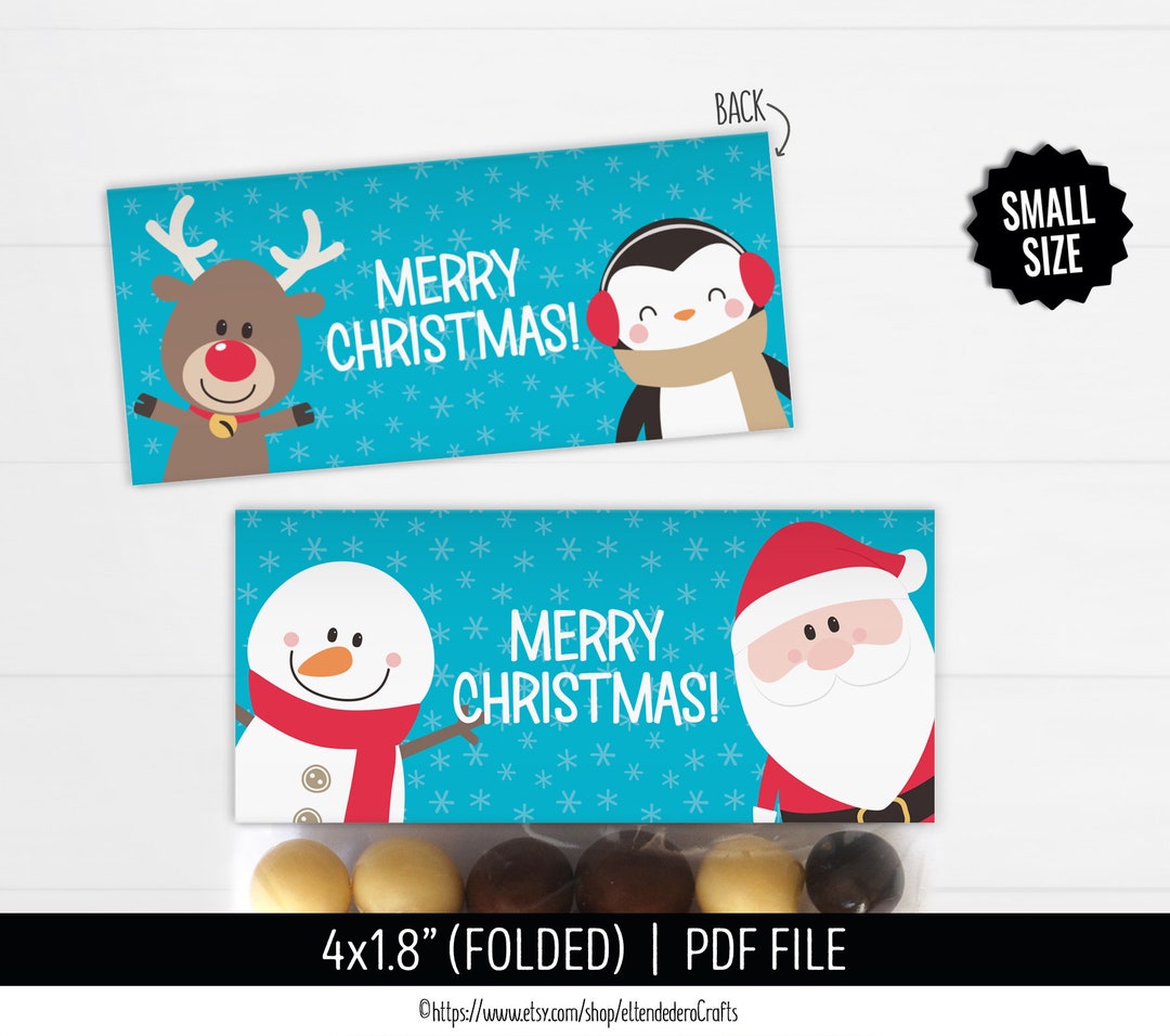 Christmas Bag Toppers. Printable Treat - Favor - Gift - Goodie - Candy ...