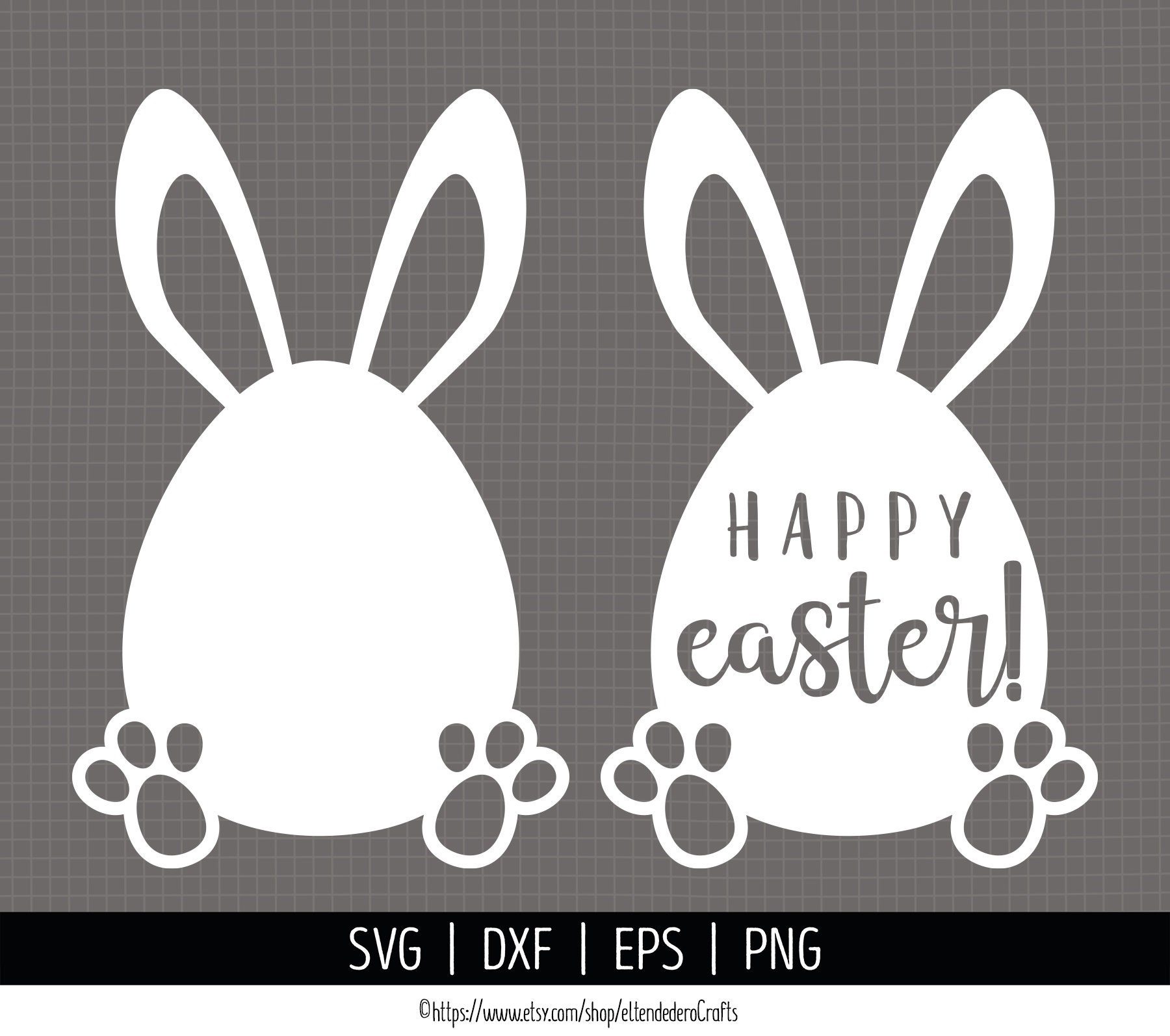 Happy Easter SVG. Cute Egg With Bunny Ears PNG. Kids Easter Bunny Egg ...