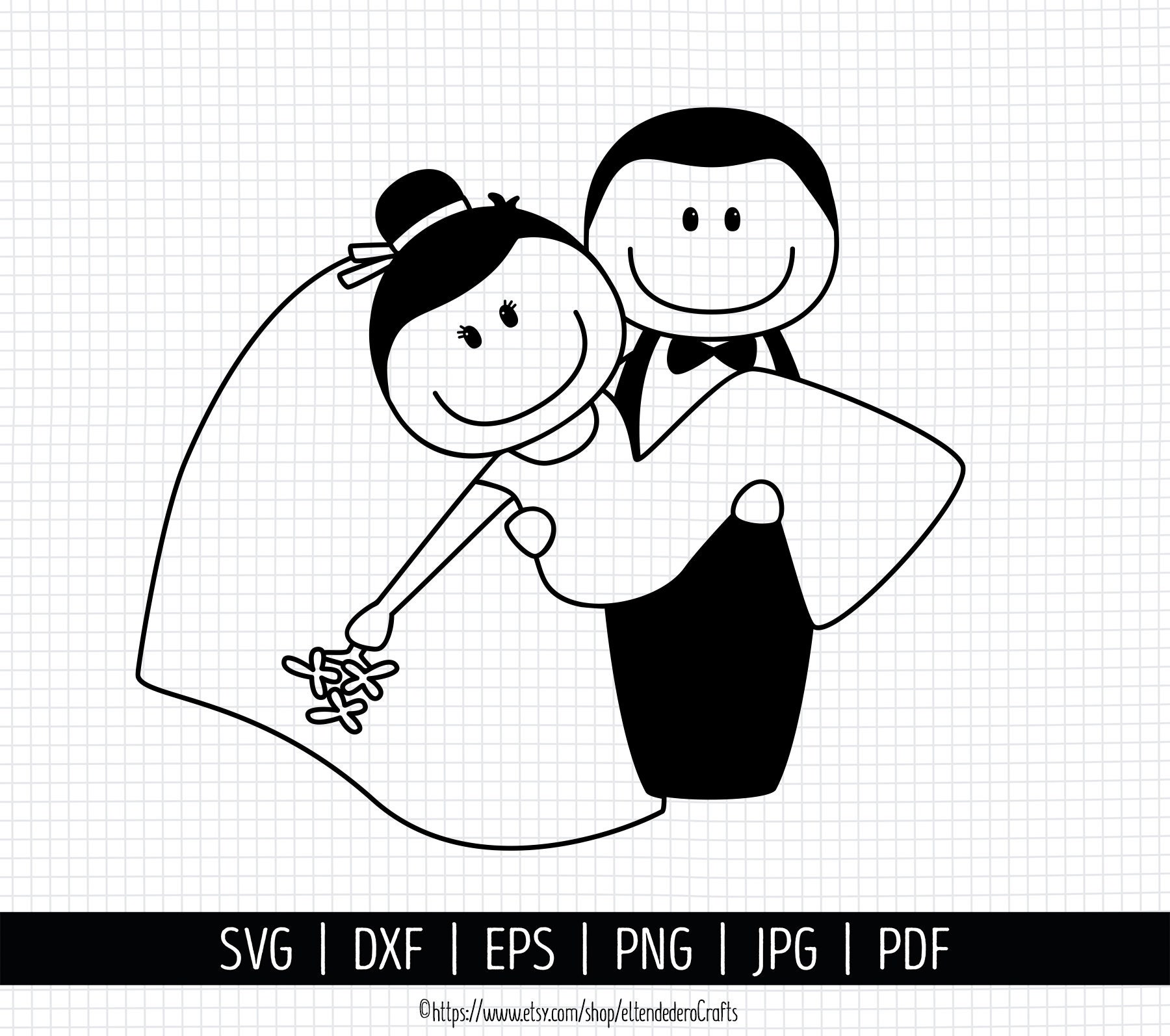 Stick Figure Bride And Groom Clipart