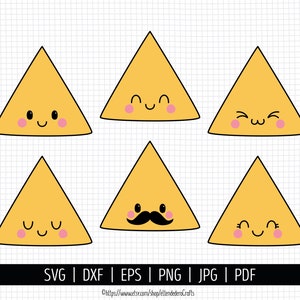 Nacho SVG. Cinco De Mayo Cut Files. Mexican Food SVG, Kawaii Nacho With ...