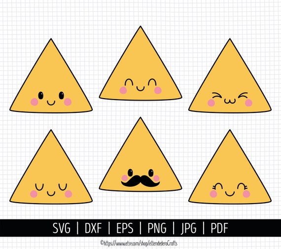 Nacho SVG. Cinco De Mayo Cut Files. Mexican Food SVG Kawaii | Etsy