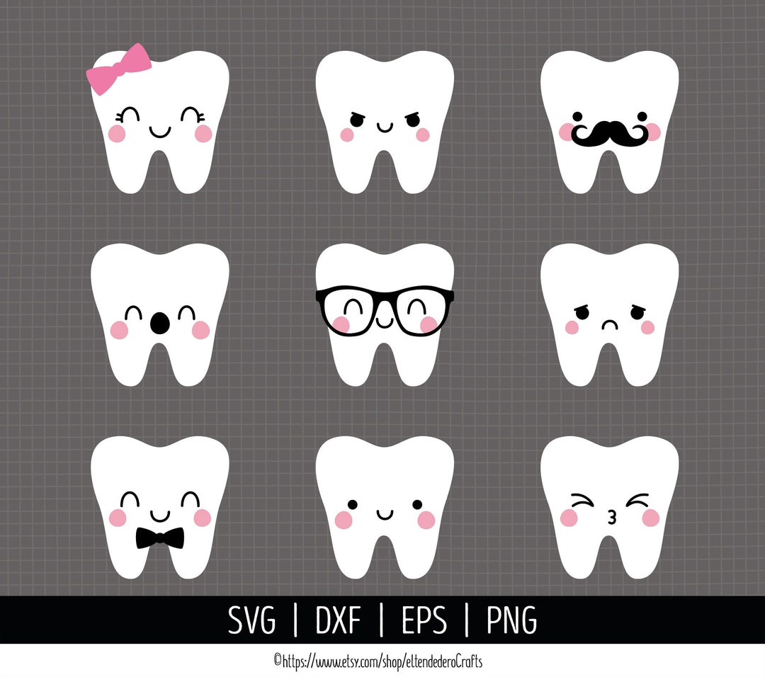 Tooth SVG. Tooth Fairy Bag Bundle Cut Files. Tooth for Girl and Boy PNG ...