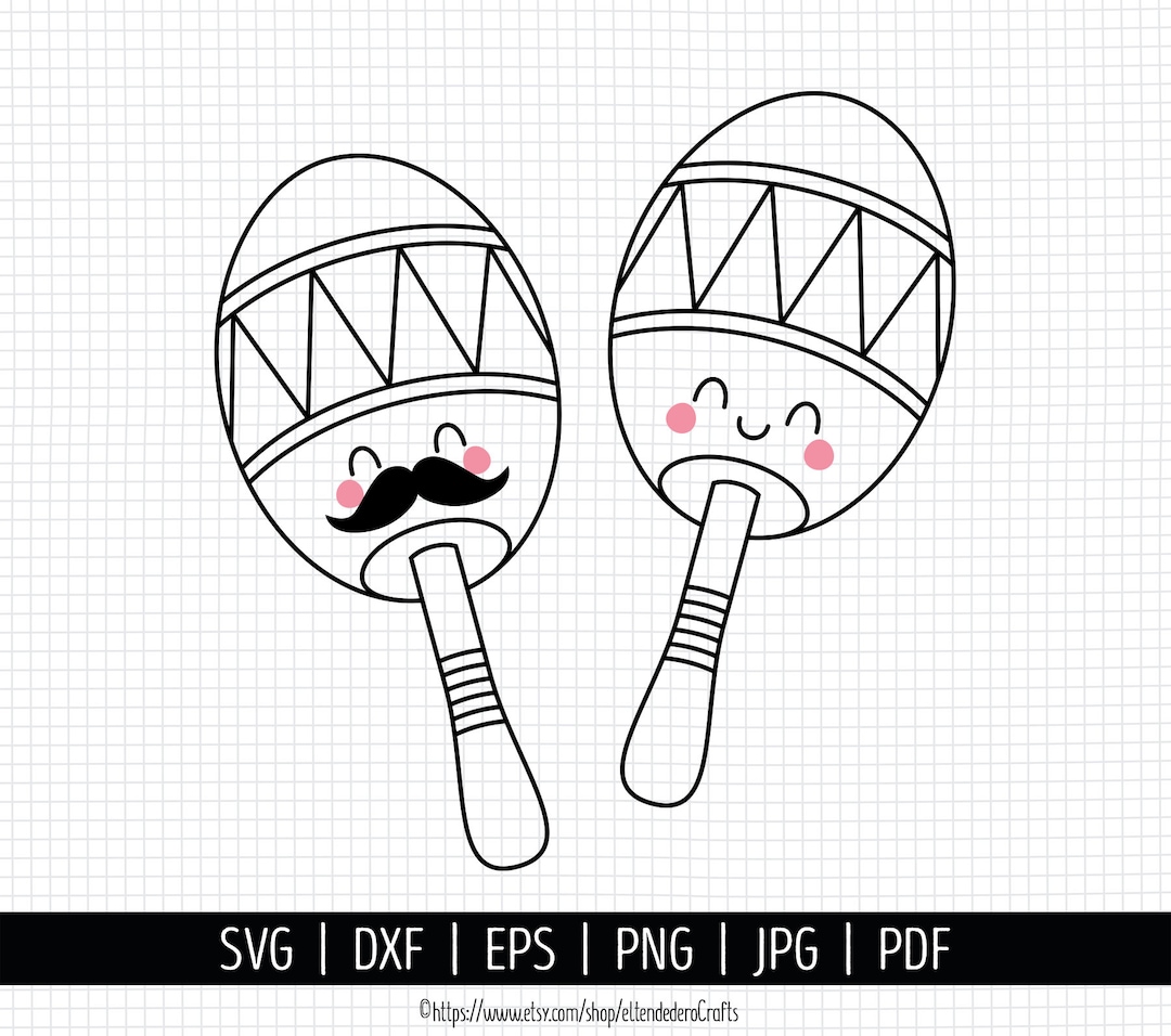 Maracas SVG. Fiesta Cinco De Mayo SVG. Kids Mexican Party PNG Clipart ...