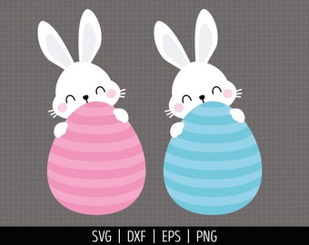 Bunny SVG. Cute Baby Bunnies Clipart PNG. White Rabbit Faces Cut Files ...