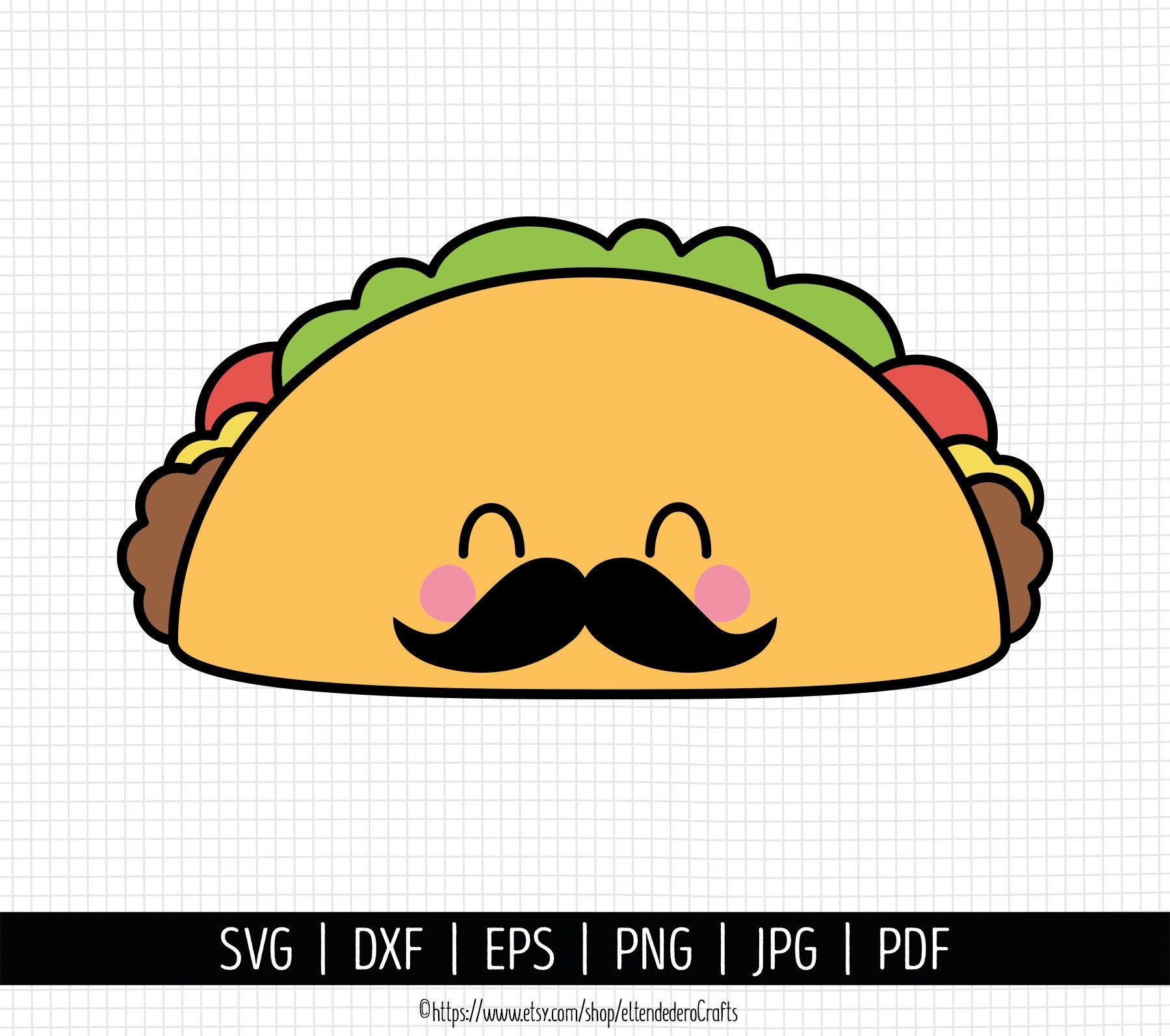 Cute Taco With A Mustache