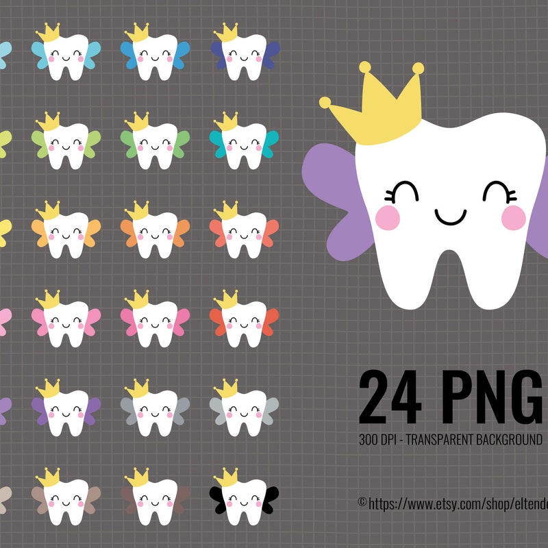 Cute Tooth Clipart - Etsy
