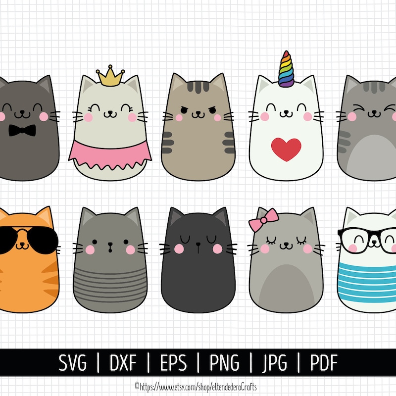 Cat Svg - Etsy