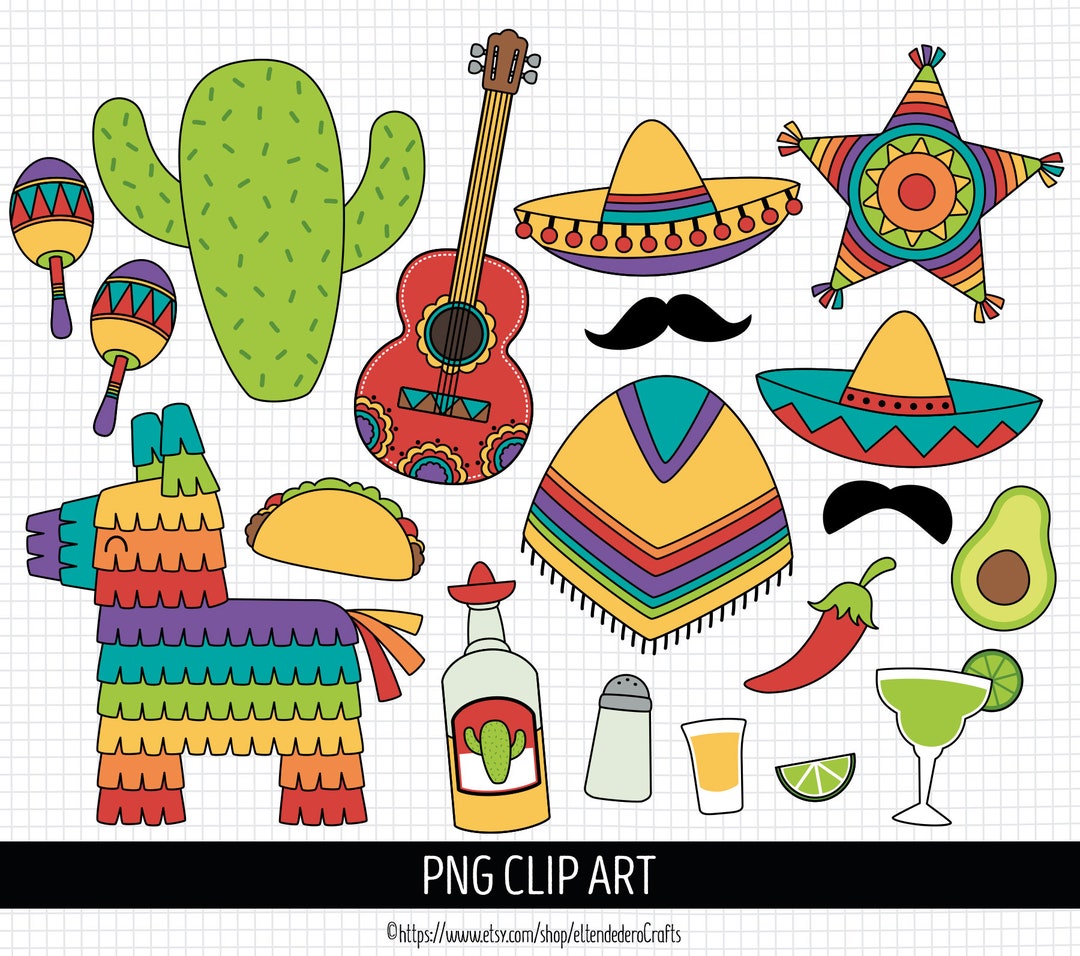 Mes De Mayo Clip Art Gratis Fiesta Cute Digital Clipart, Cinco De Mayo