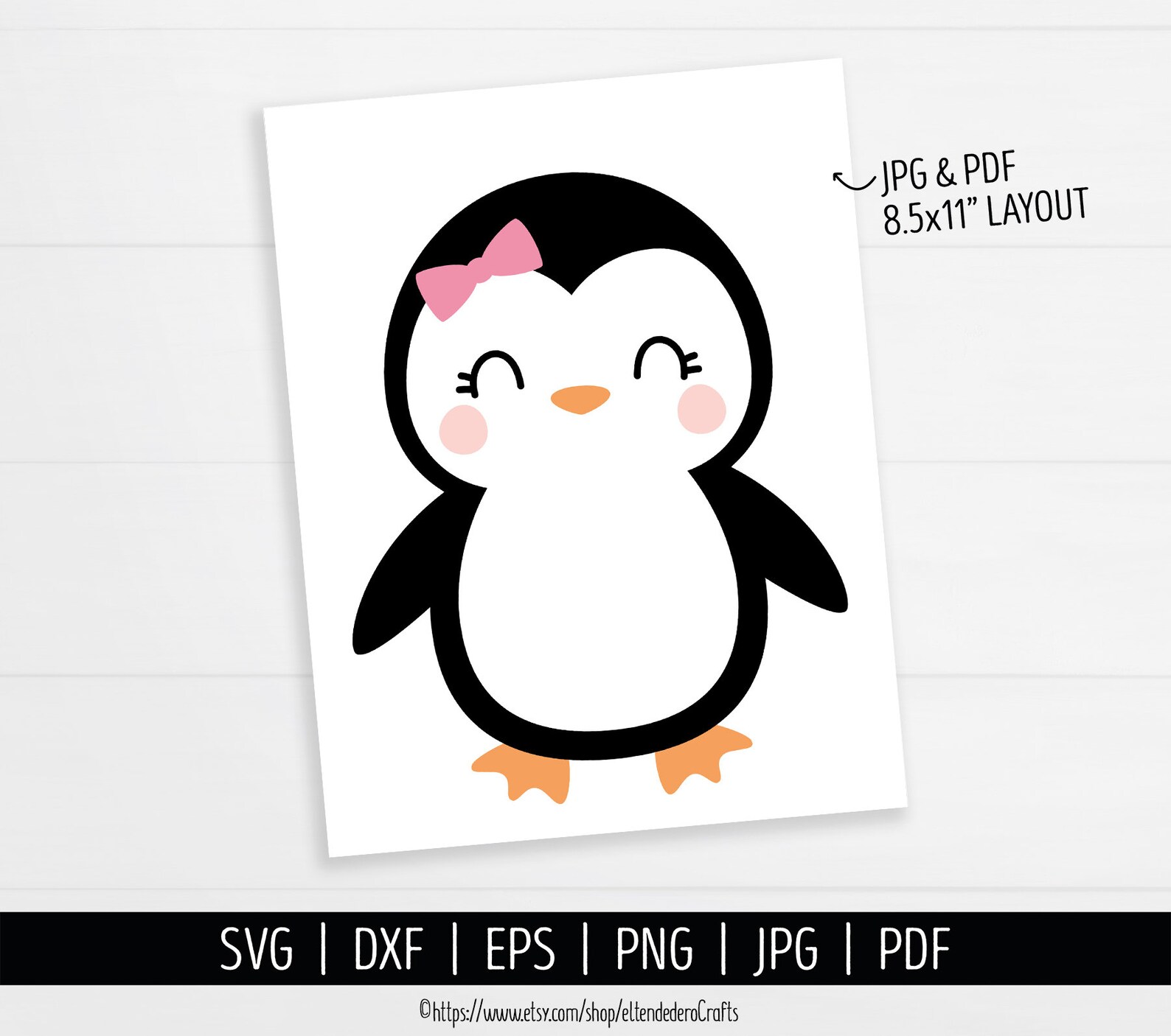 Penguin SVG. Baby Girl and Boy Penguins PNG Clipart. Kids Penguin With ...