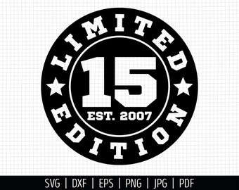 Svg 15 Birthday - Etsy