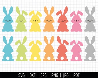 Easter Bunny SVG. Baby Bunnies Clipart PNG. Rabbit Butt | Etsy