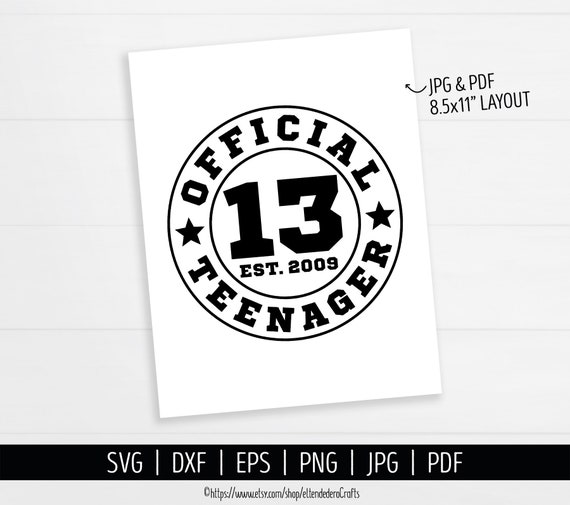 Established 2009 svg Happy Birthday shirt Thirteenth Birthday Svg Hello ...