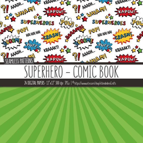 Superhero Action Words Templates