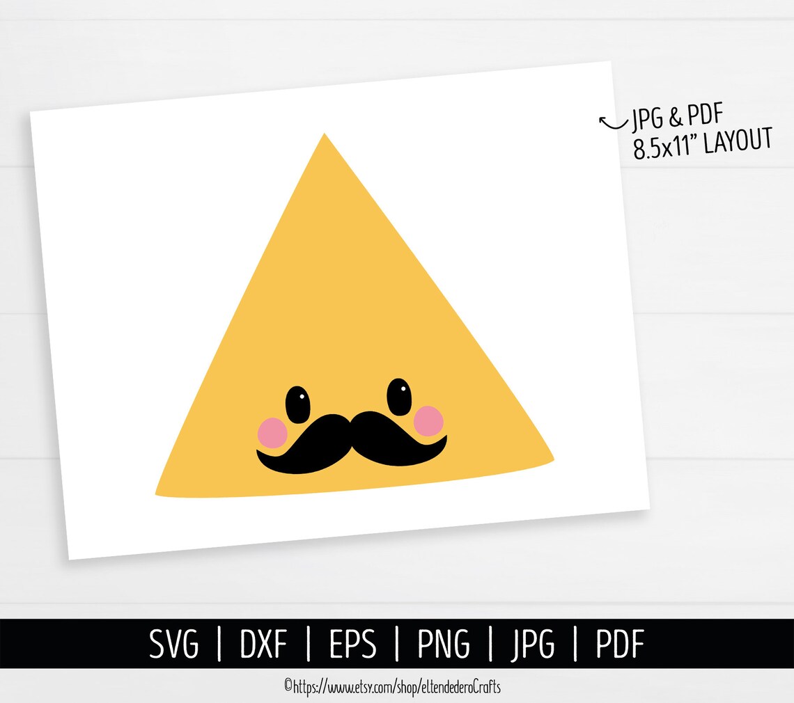 Nacho SVG. Cinco De Mayo Cut Files. Mexican Food SVG Kawaii - Etsy